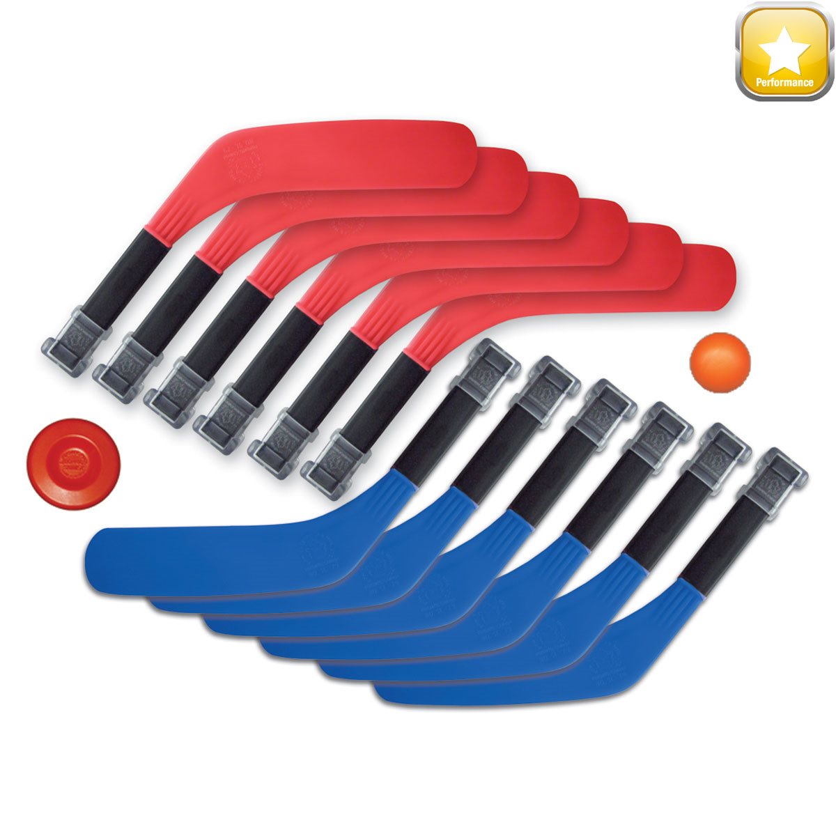 Ens. de 12 mini bâtons de hockey, 10"